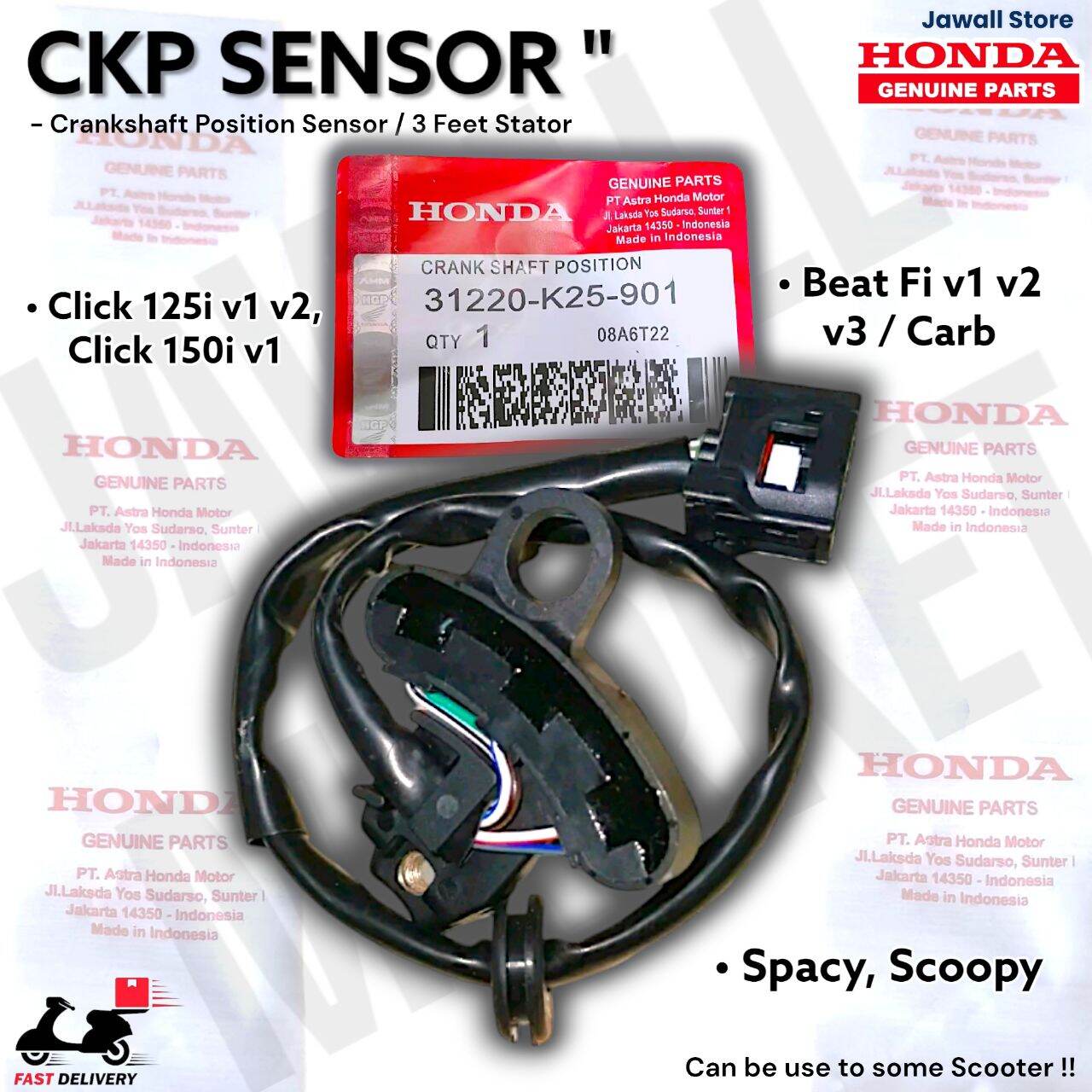 CKP Sensor Beat Fi (all version / model) . Honda Genuine Parts CKP ...