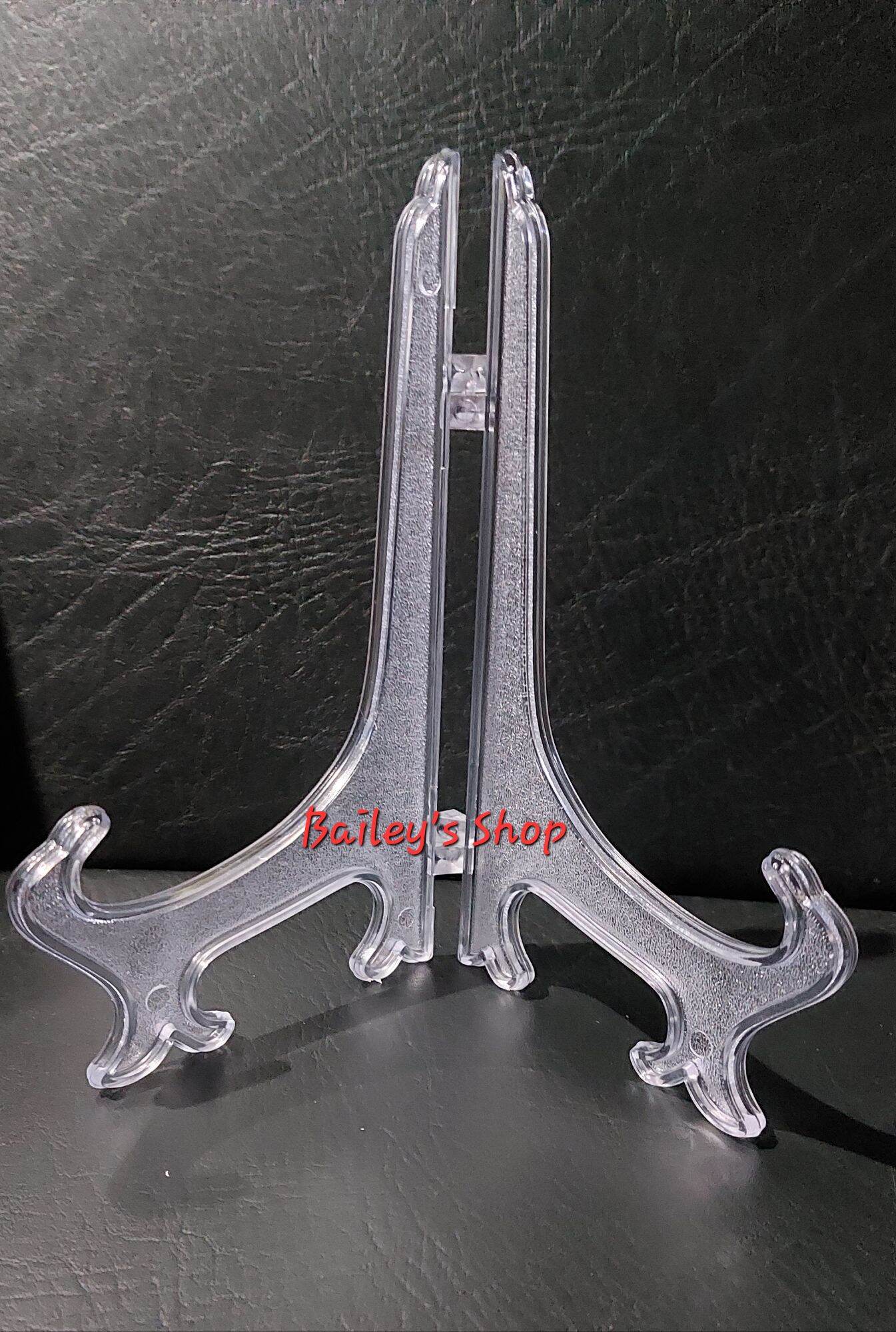 Plastic Plate Holder Clear Acrylic Stand Easel Transparent Rack Display ...