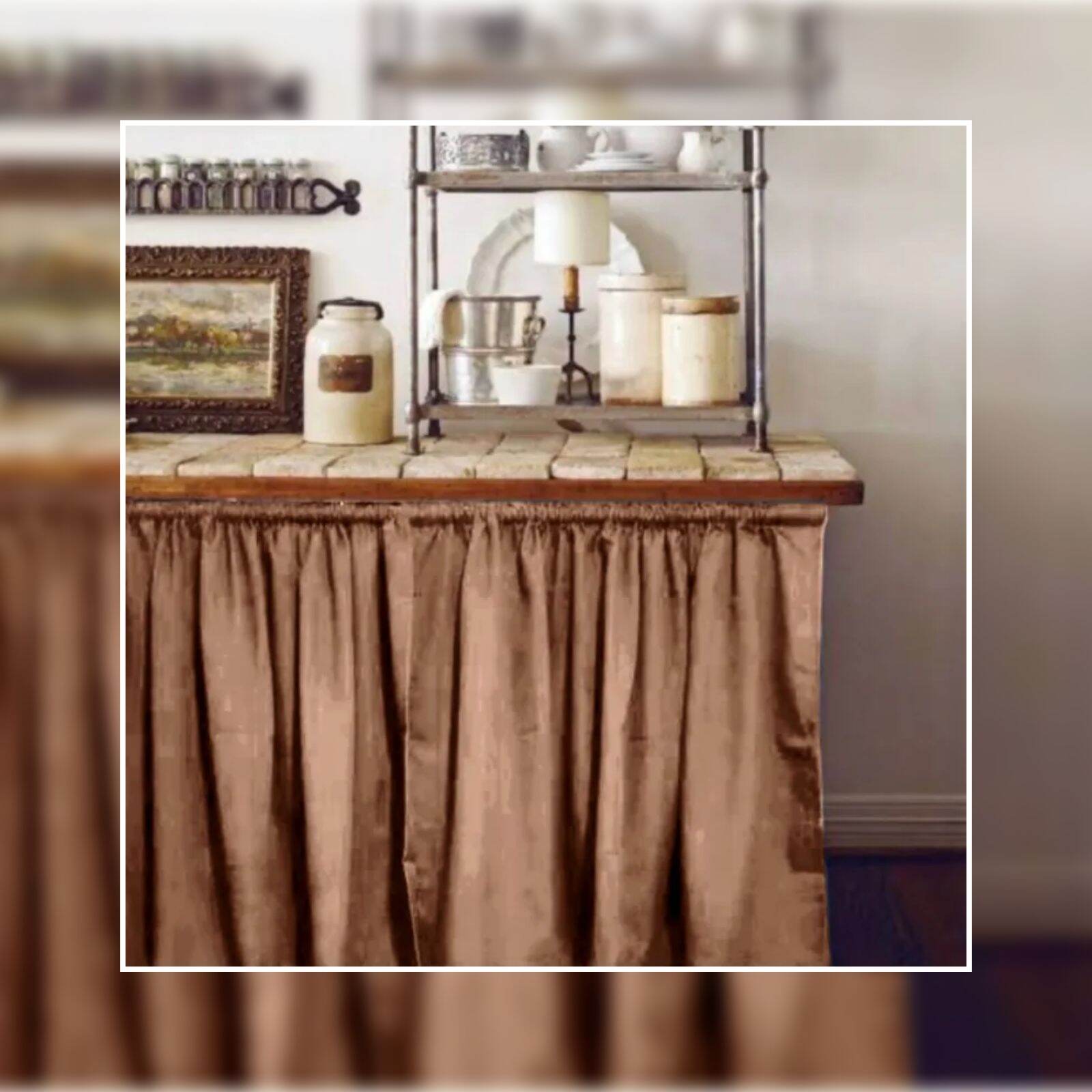 kitchen Sink Curtain Lababo Standard Size 60 x30 inches for Kitchen ...