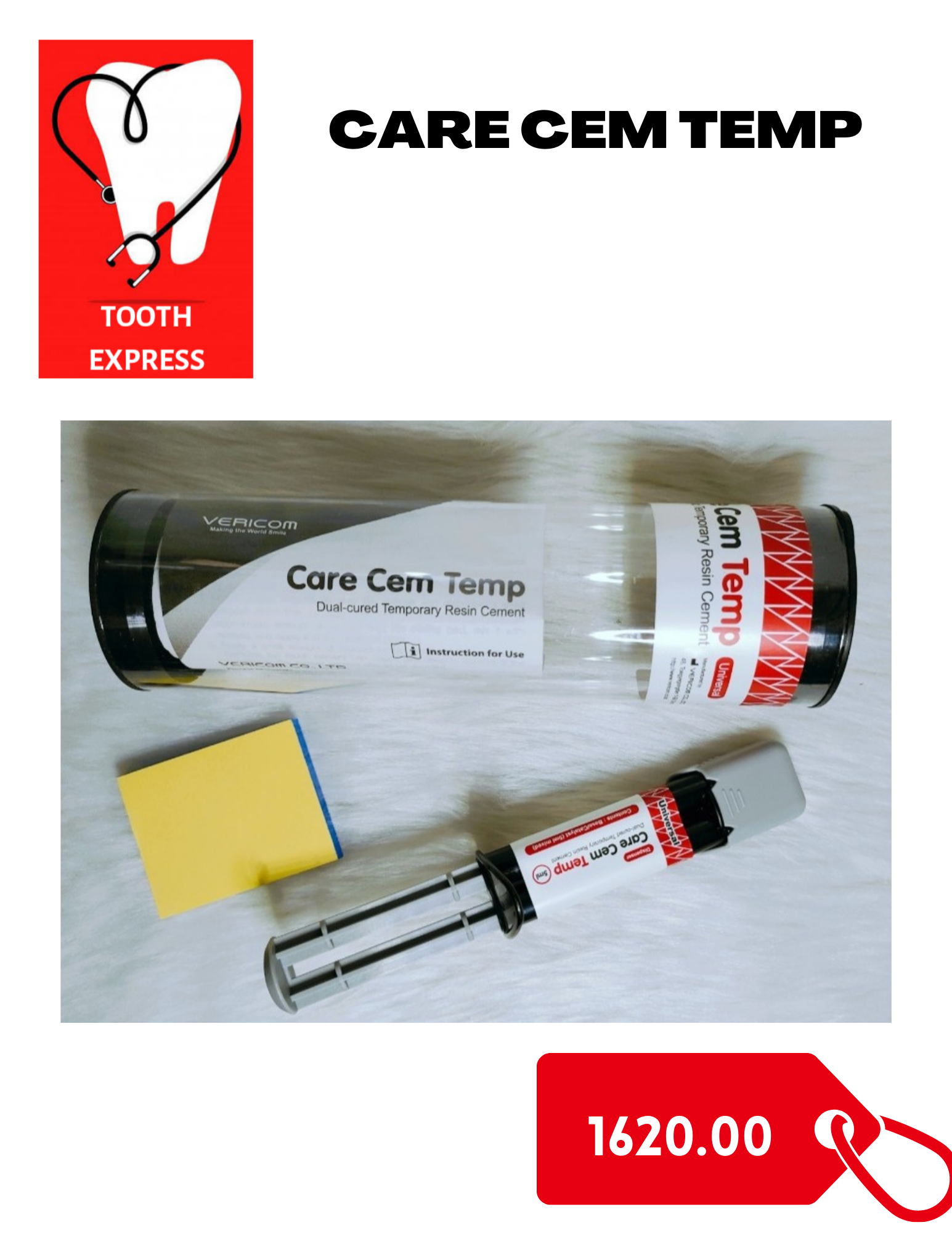 Vericom Care Cem Temp Dual-Cured Temporary Resin Cement | Lazada PH