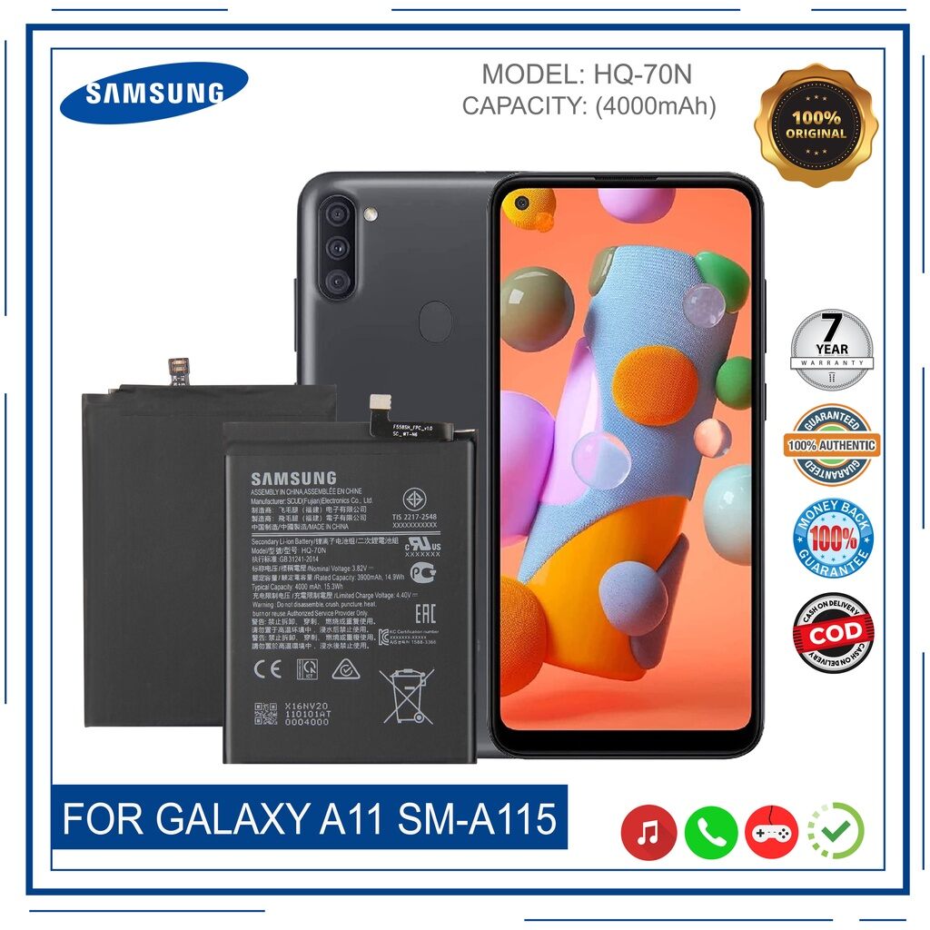 ORIGINAL SAMSUNG GALAXY A11 A115, SM-A115 Battery Model: HQ-70N ...