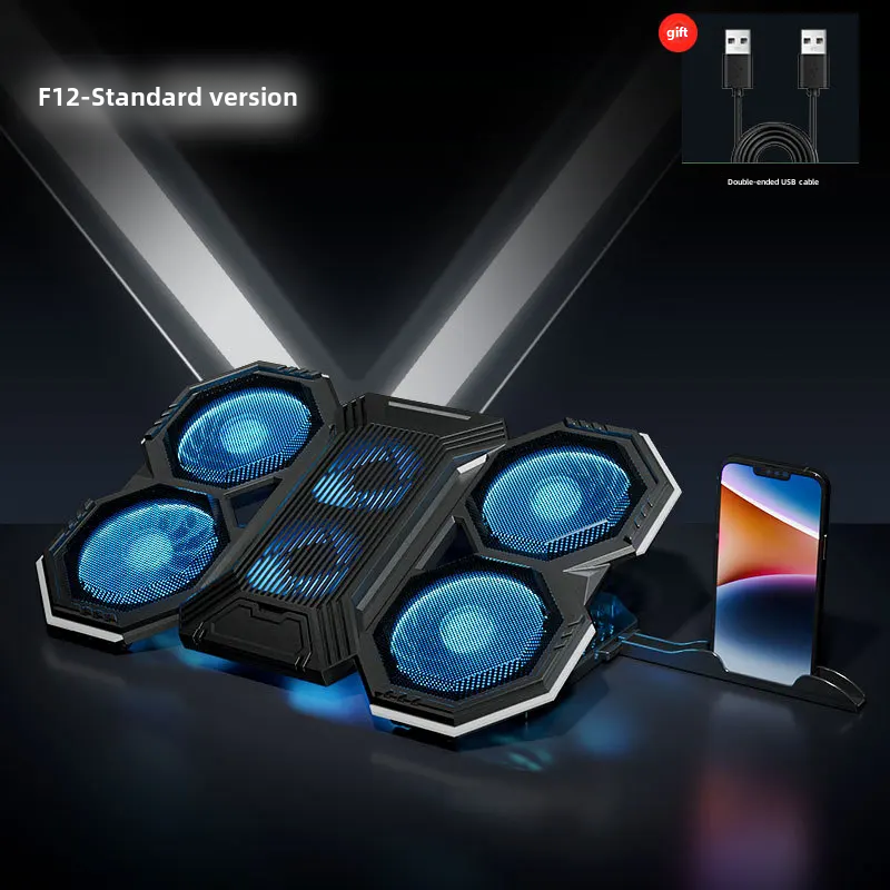 F12 Cross-border Rgb Cooling Semiconductor 6 Fans Gaming Laptop ...