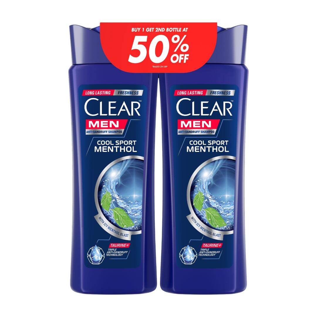 CLEAR Men Anti Dandruff Shampoo Cool Sport Menthol Buy 1 Get 2nd Bottle ...