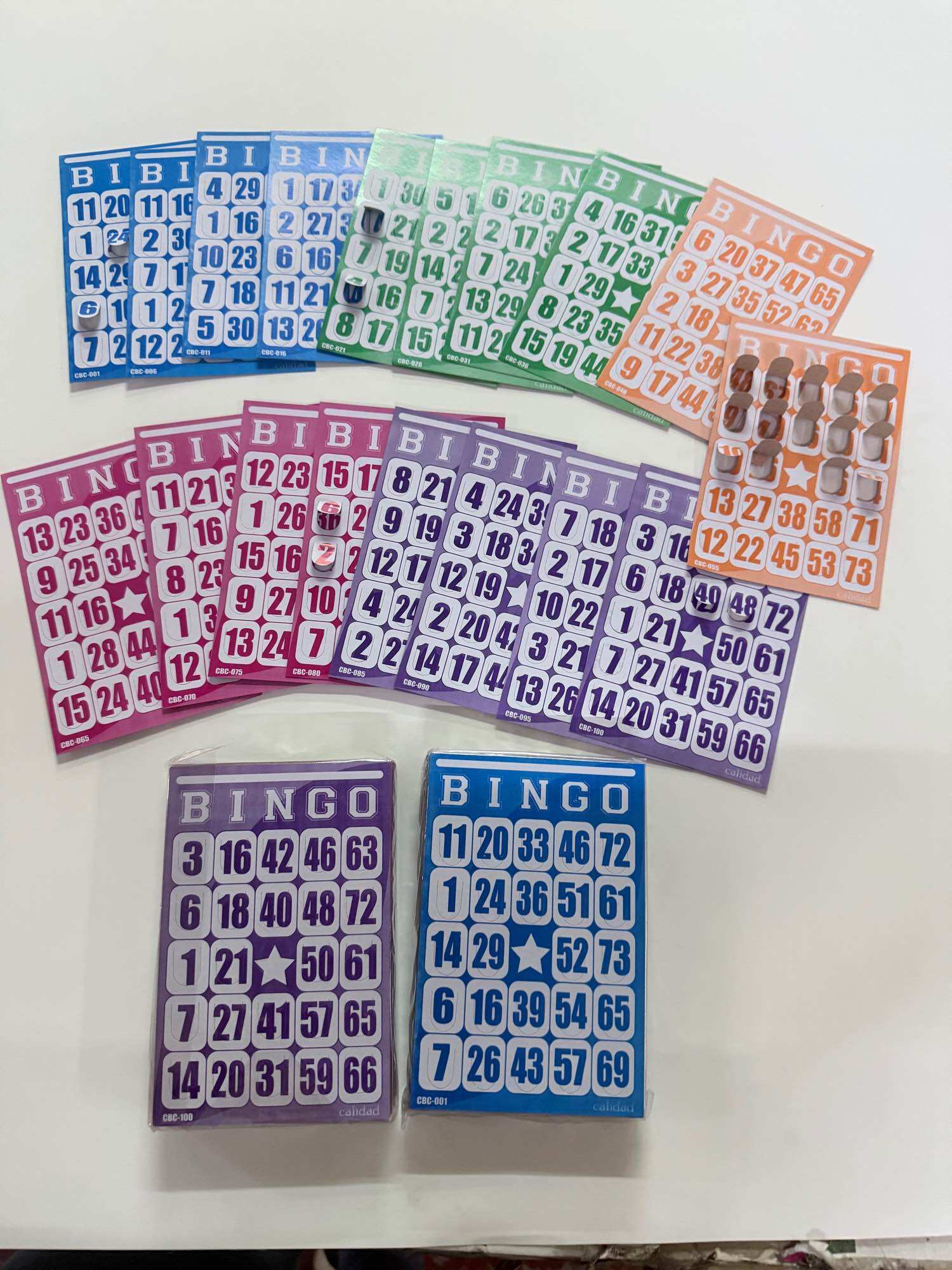 Bingo Cards With Flip Sold by 100’s & 50’s per pack Series 100 to 800 ...