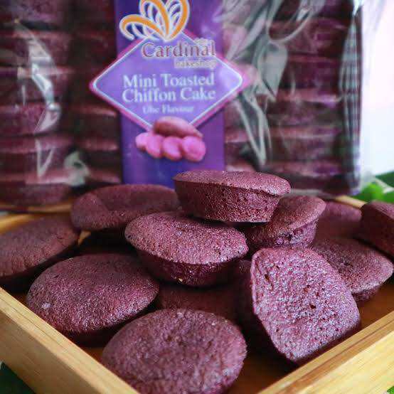 Cebu Cardinal Bakeshop MINI TOASTED CHIFFON CAKE Ube Flavor 24 pcs ...