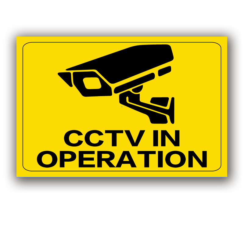 English Monitoring System Warning Sign Sticker Signboard You Have ...