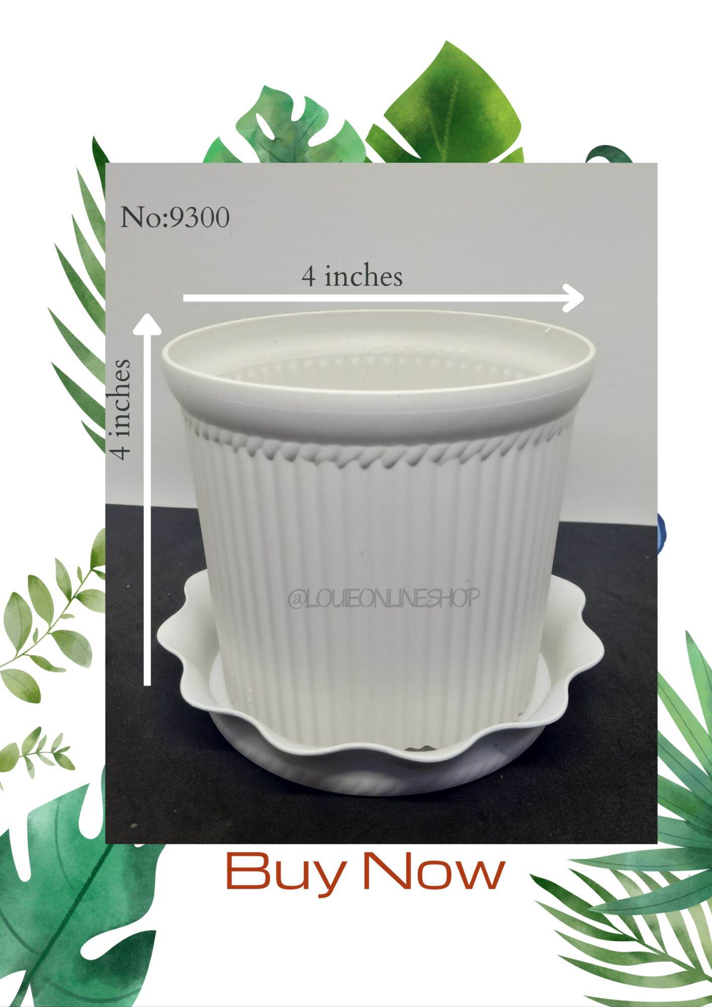 Ludu Pots with plate for indoor or outdoor plants | Lazada PH