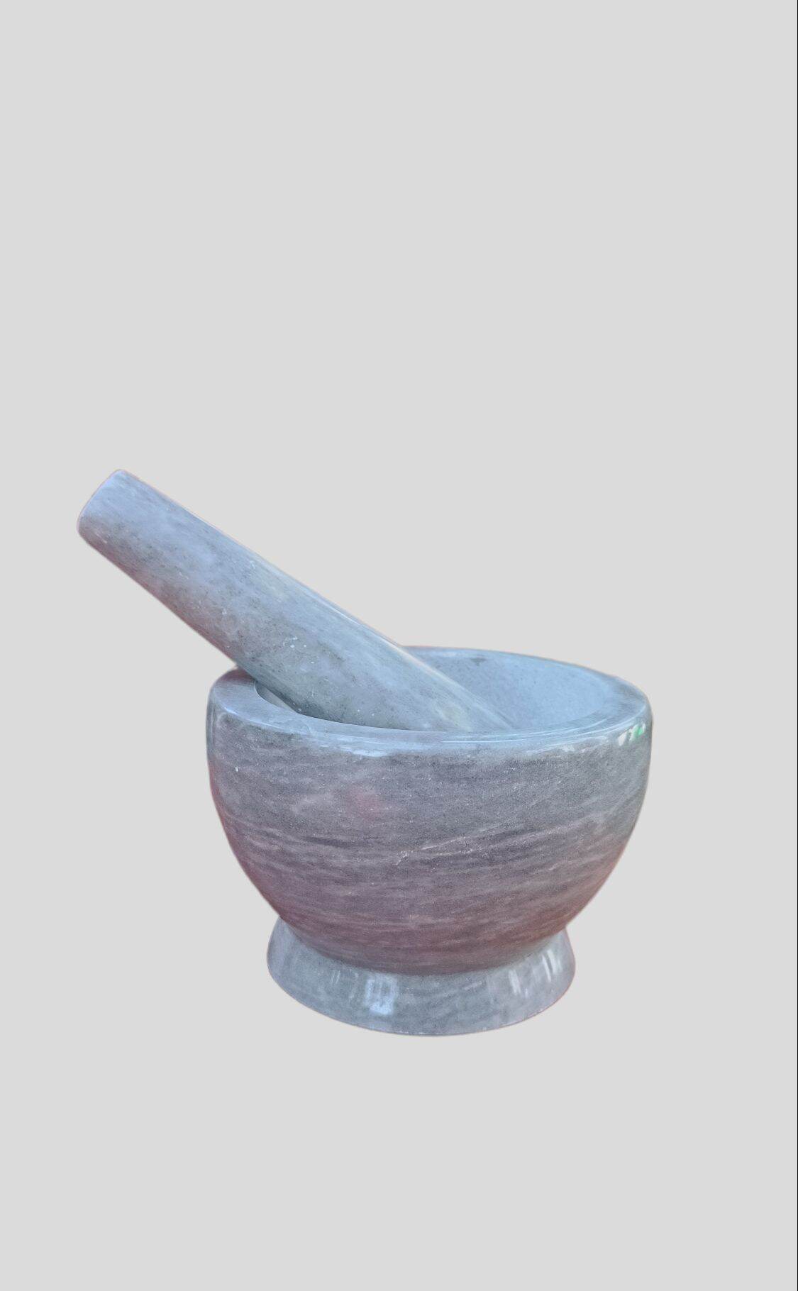 Mortar and Pestle Marble Size 5" Diameter Grey (Almeres) | Lazada PH