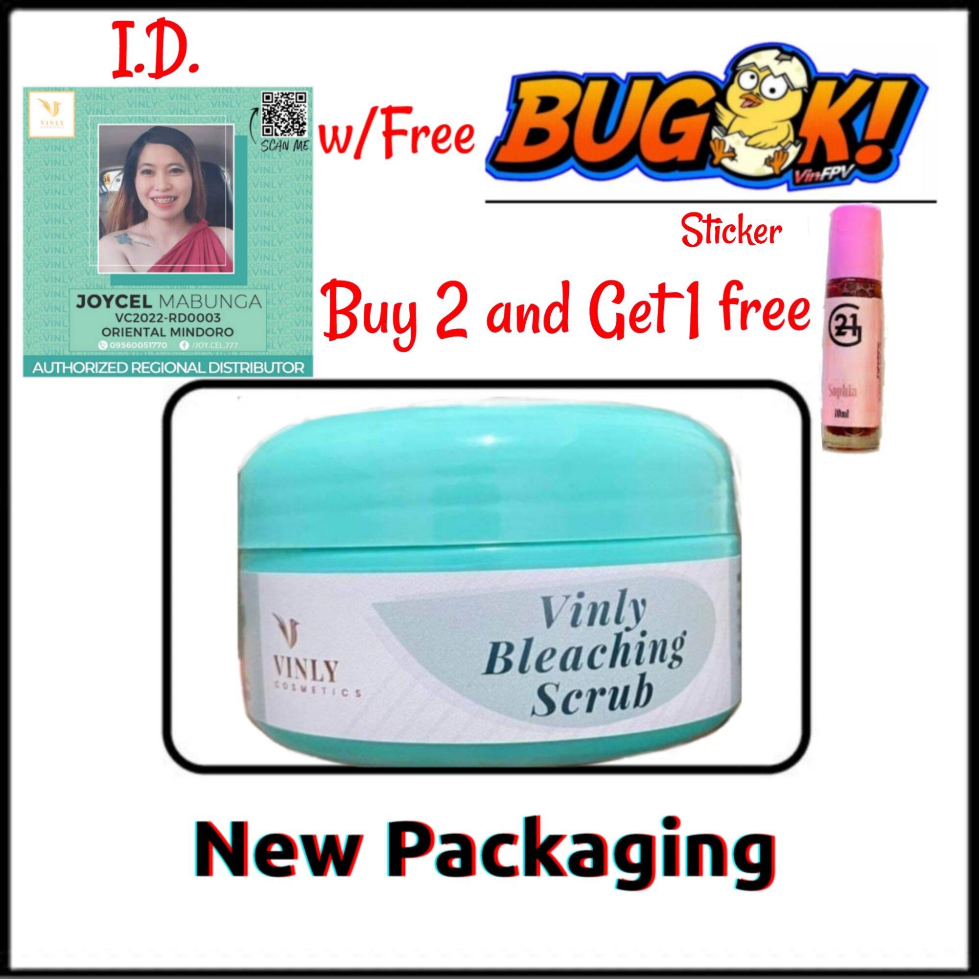 Vinly Bleaching Scrub W/Free BUGOK Sticker
