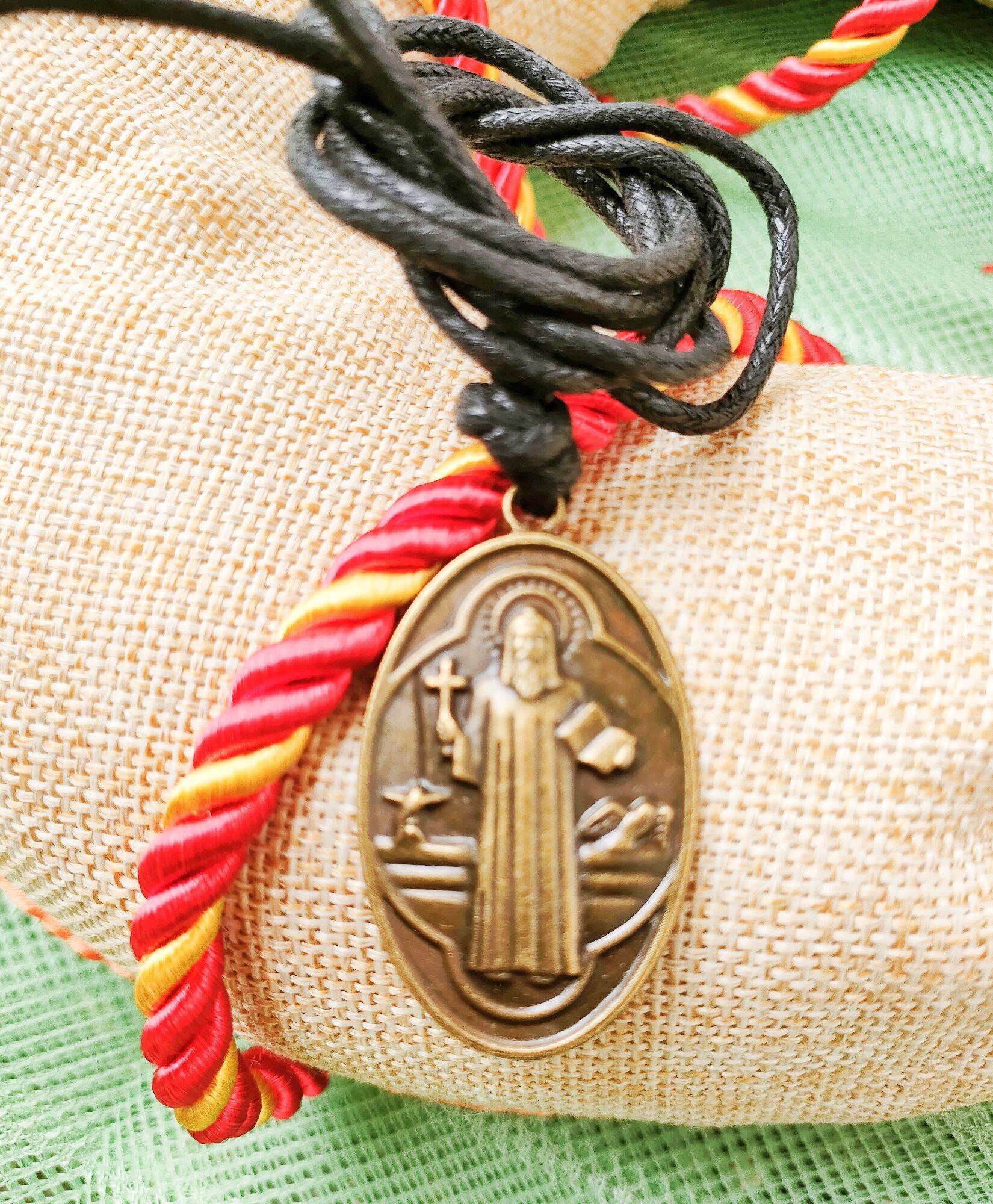 St. Benedict MIRACULOUS MEDAL of St Benedict Antique 1.75 inches Oblong ...