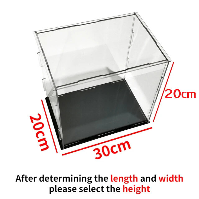 6 Size Display Case for Collectibles Assemble Clear Acrylic Box ...