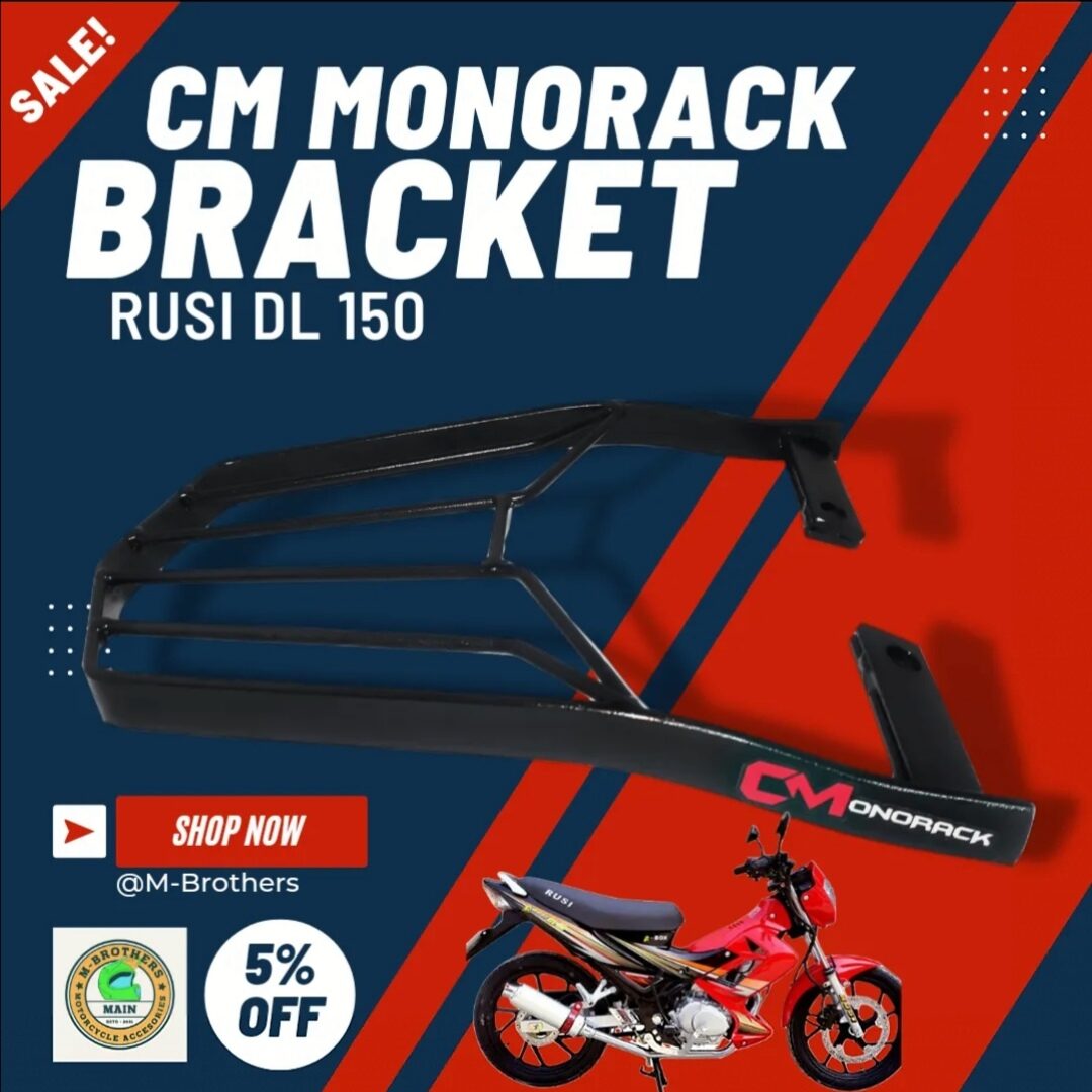 Rusi DL 150 Round Bar Monorack Bracket | Lazada PH