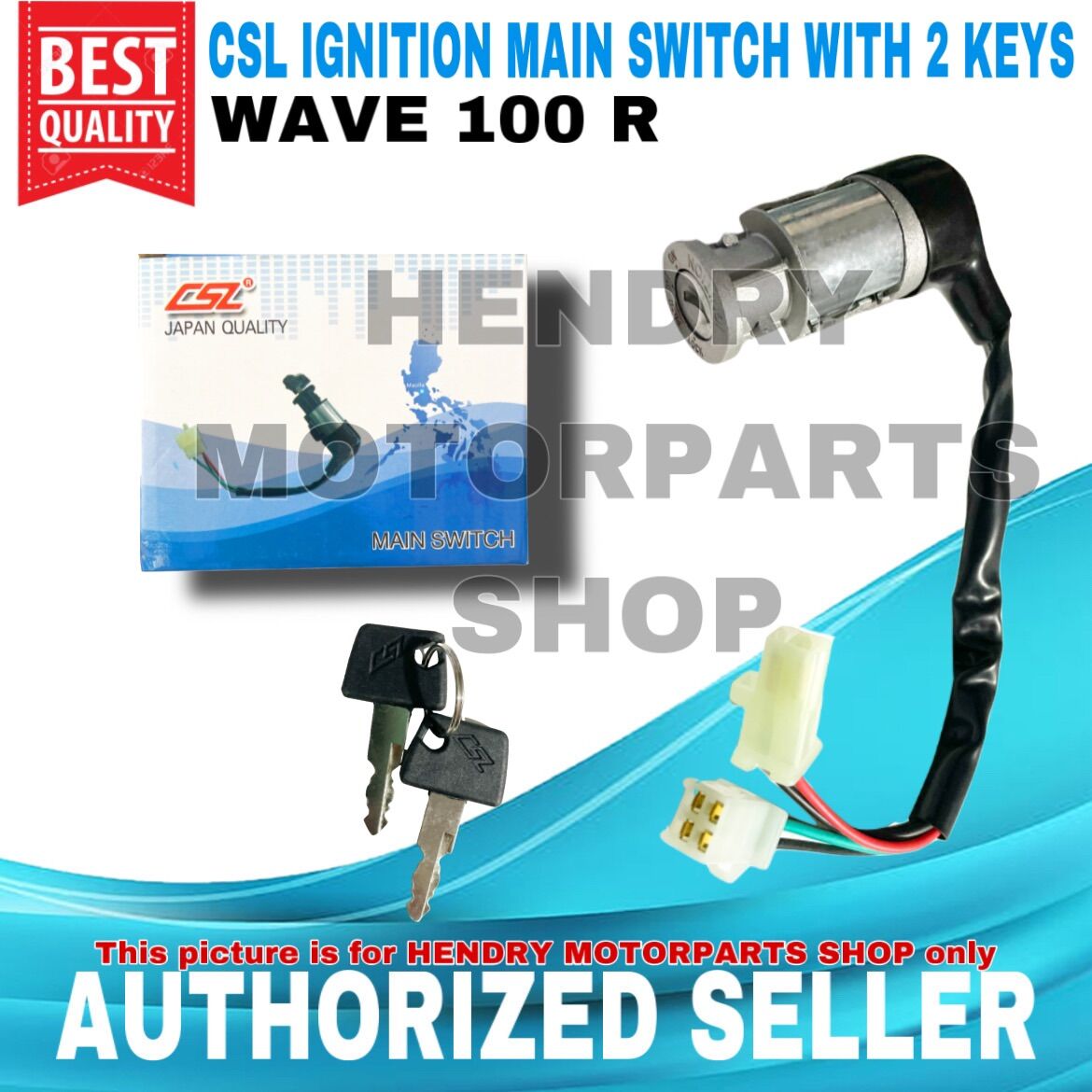 CSL IGNITION MAIN SWITCH 2 KEYS FOR HONDA WAVE 100 R / WAVE 100R ...