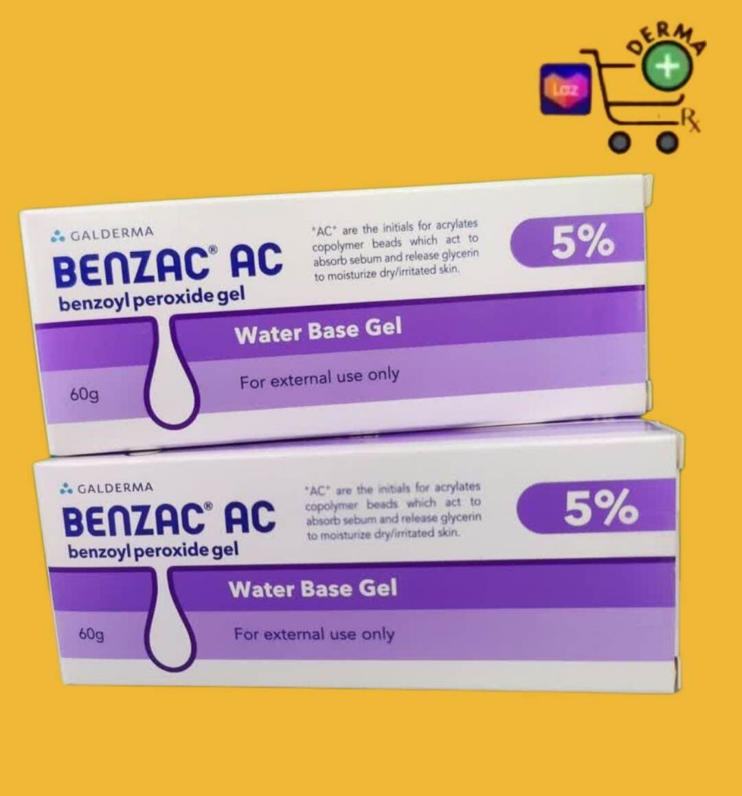 B E N Z A C® AC Benzoyl peroxide gel 5% GALDERMA 60g | Lazada PH