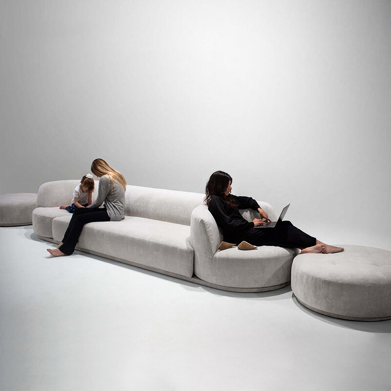 2022 Popular New Rotating Sofa Italian Simple Fabric Combination ...