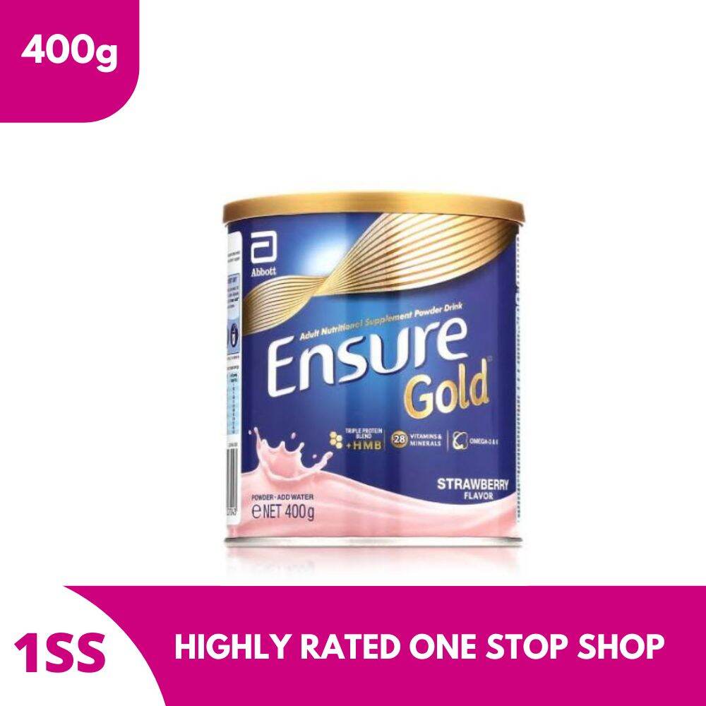 Ensure Gold Powder Drink | Strawberry Flavor 400g | Lazada PH