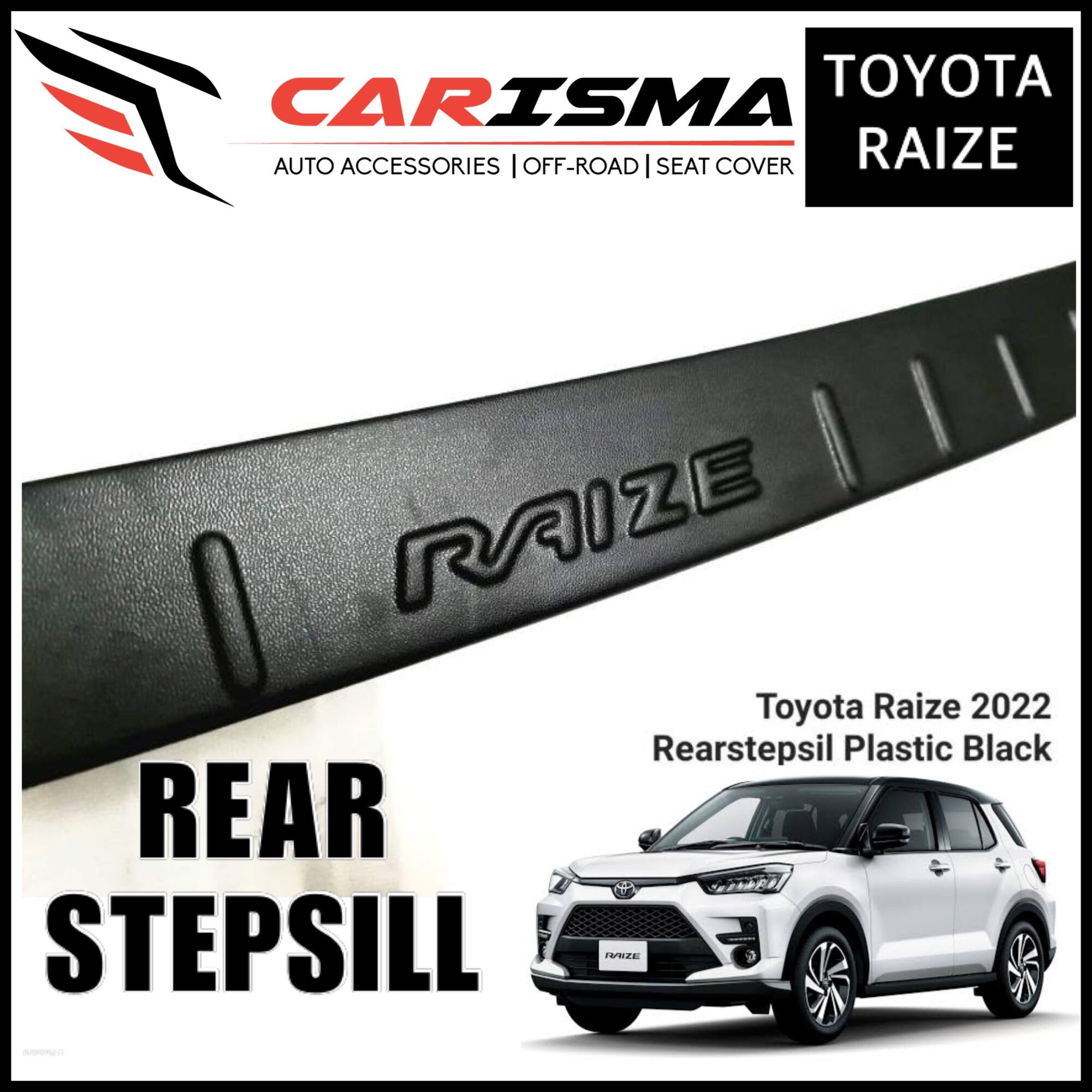 TOYOTA RAIZE REAR STEPSILL BLACK E/G/TURBO 2022