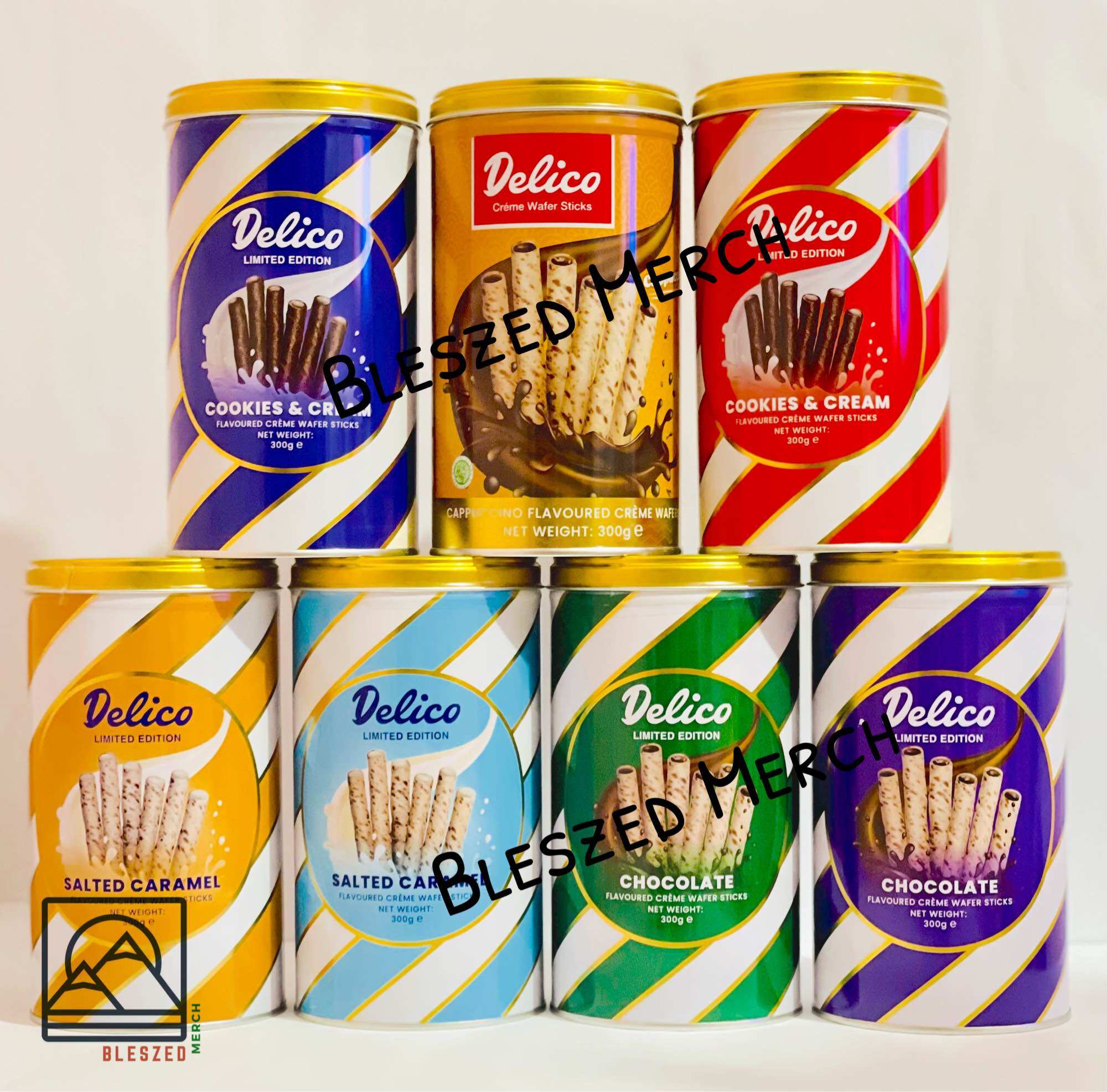 Delico Creme Wafer Sticks - Chocolate/Cappuccino/Salted Caramel/Cookies ...