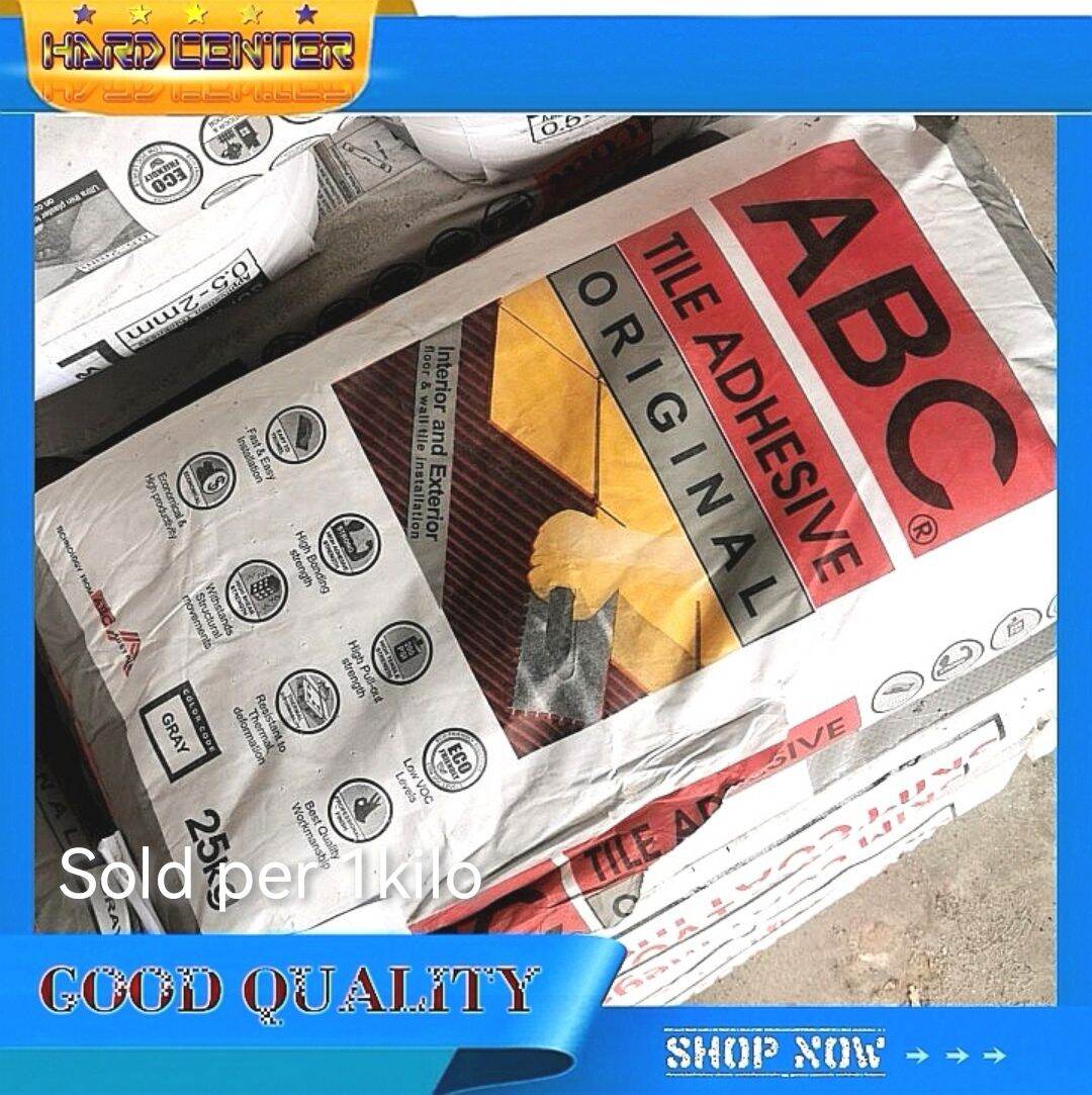 Abc Tile Adhesive Original Color Gray (per 1 kilo) | Lazada PH