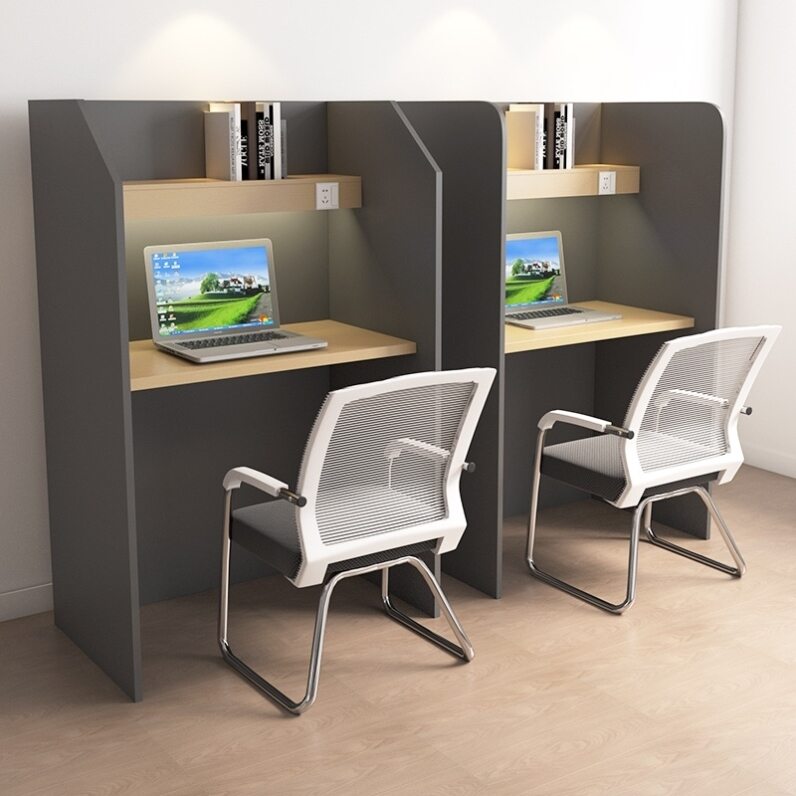 Study Room Closed Study Desk and Chair Immersive Partition Postgraduate ...
