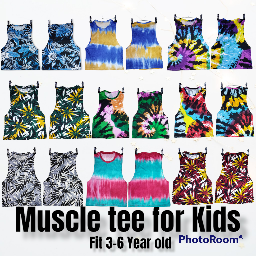 Good Quality Muscle tee for KIDS fit 3-6 Year old & fit 7-10 Year old ...