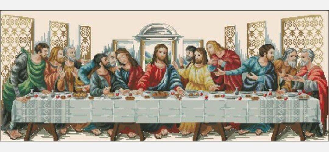 LAST SUPPER 1st version cross stitch PATTERN ONLY / this is not stamped ...