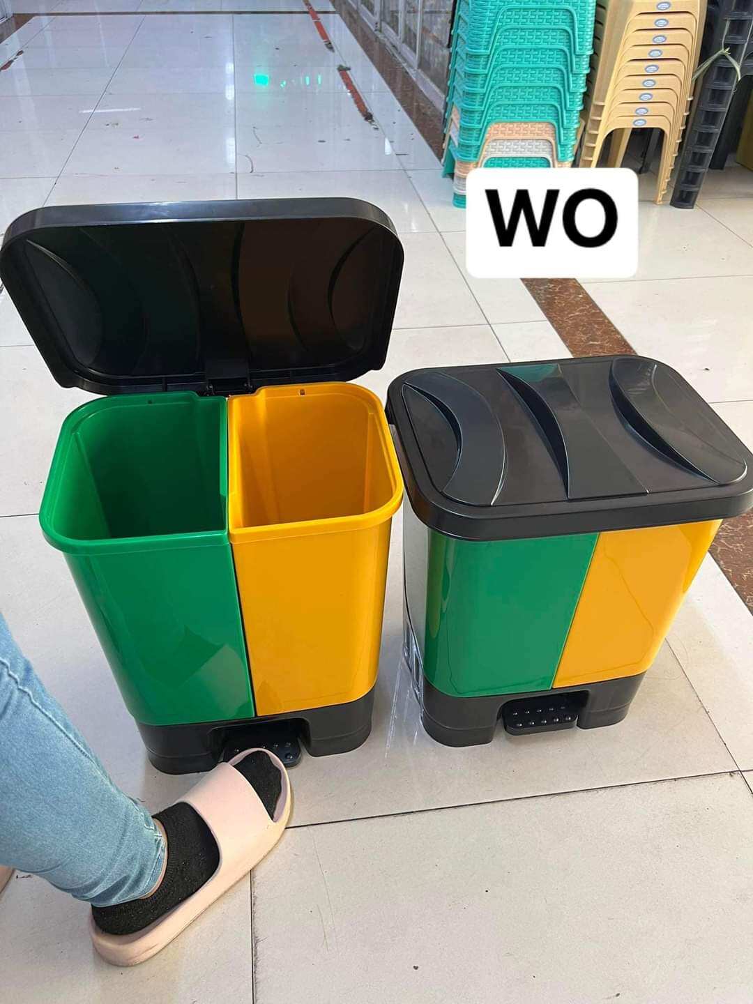 Dual Color Trash Bin in one 10liters | Lazada PH