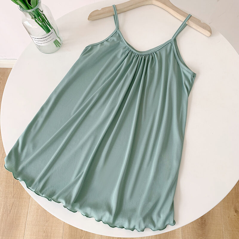 Silk Satin Camisole Women's Summer plus Size Inner Match Base Shirt ...