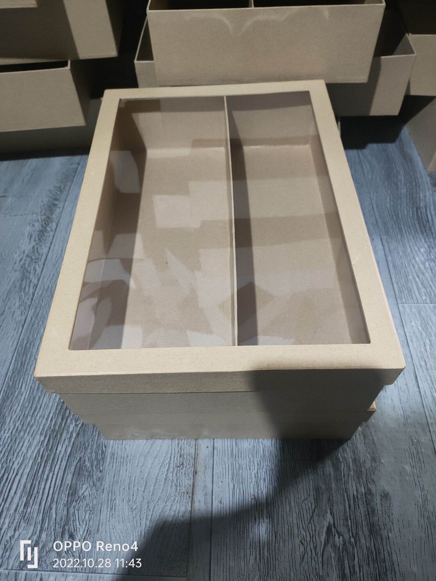 Kraft hard box gracing box 13x9x3 with divider.full out cover with ...