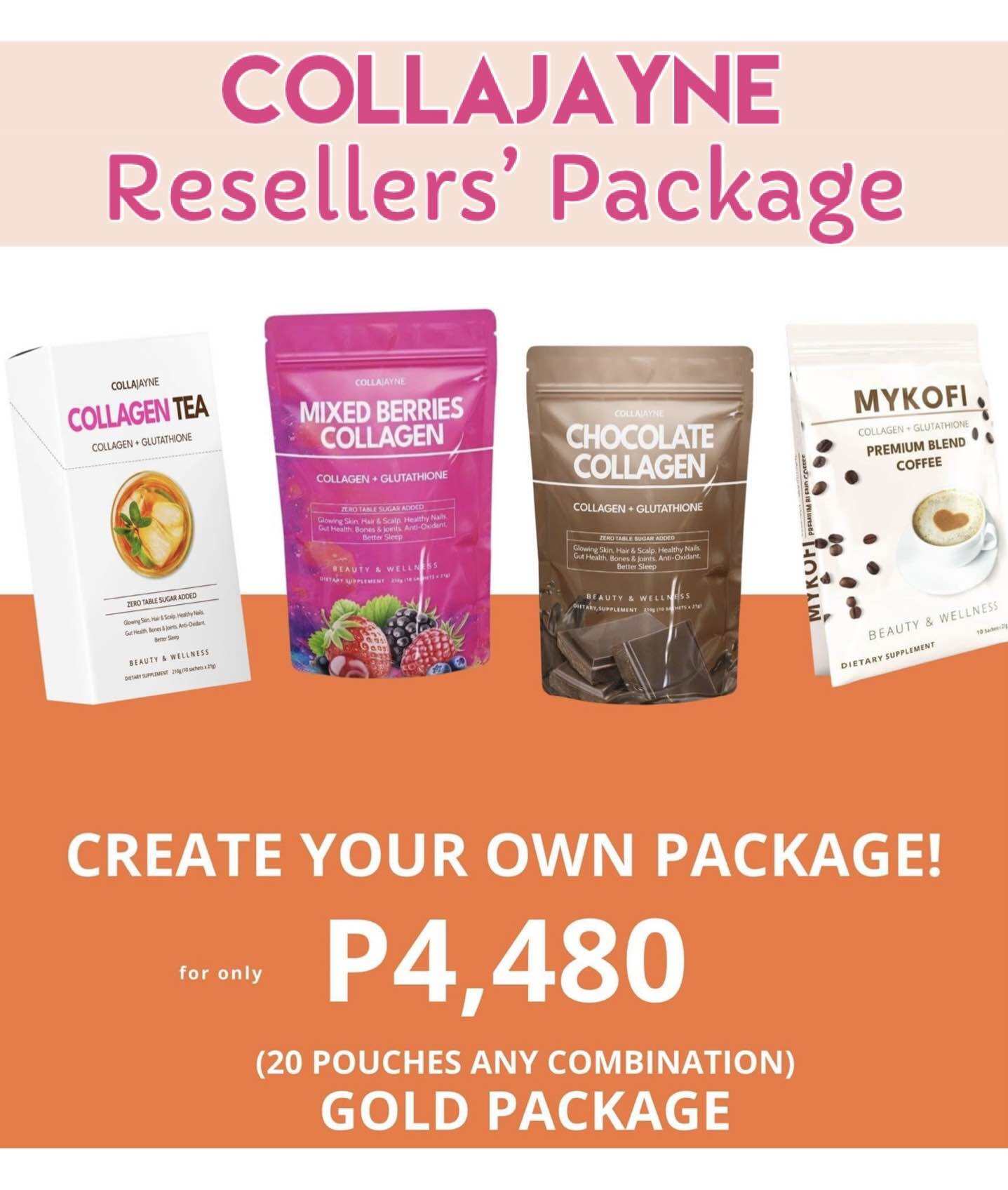 COLLAJAYNE, MYKOFI, CHOCOLATE COLLAGEN Resellers’ Package | Lazada PH