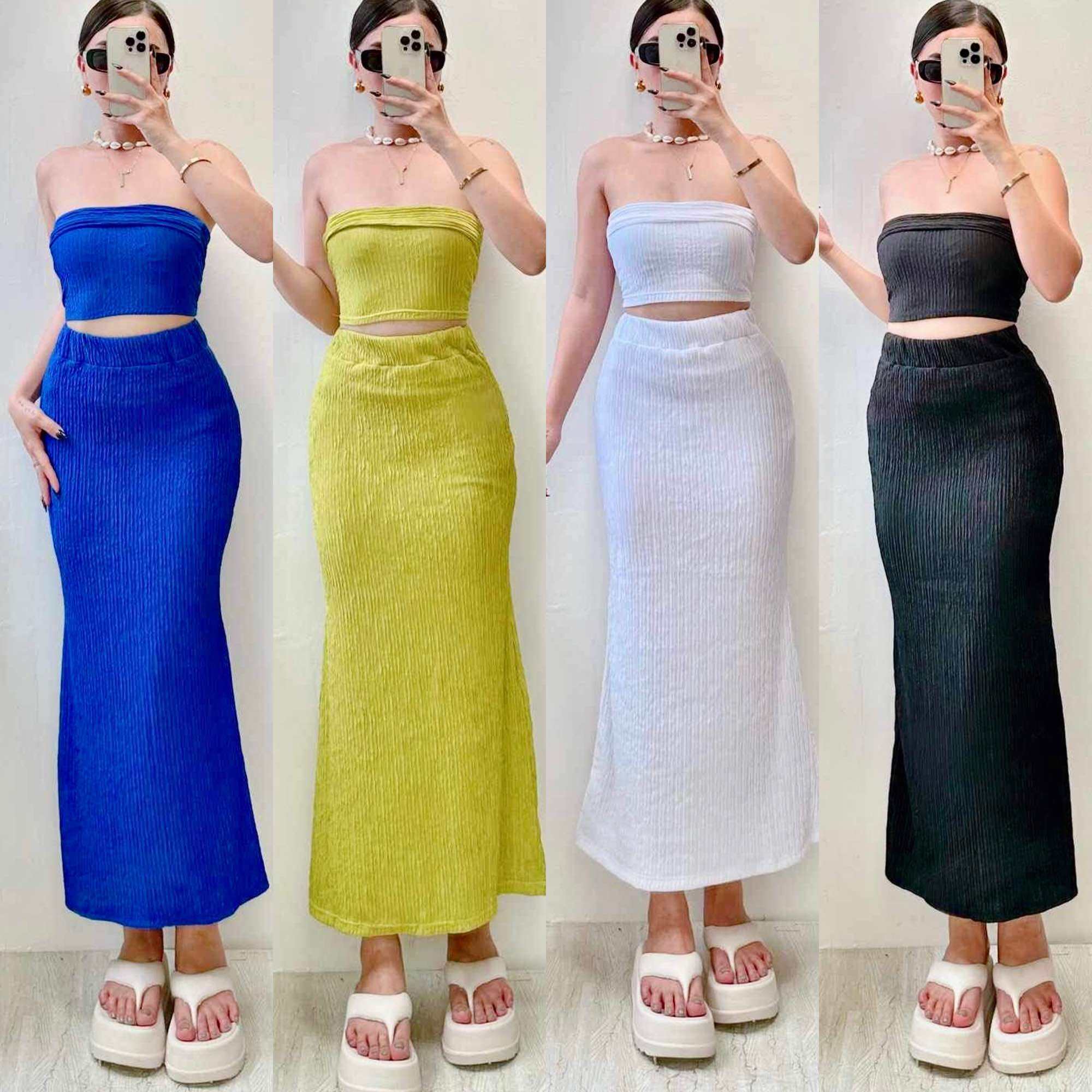 BINI TERNO COORDINATES Tube Top and Maxi Mermaid Skirt | Lazada PH