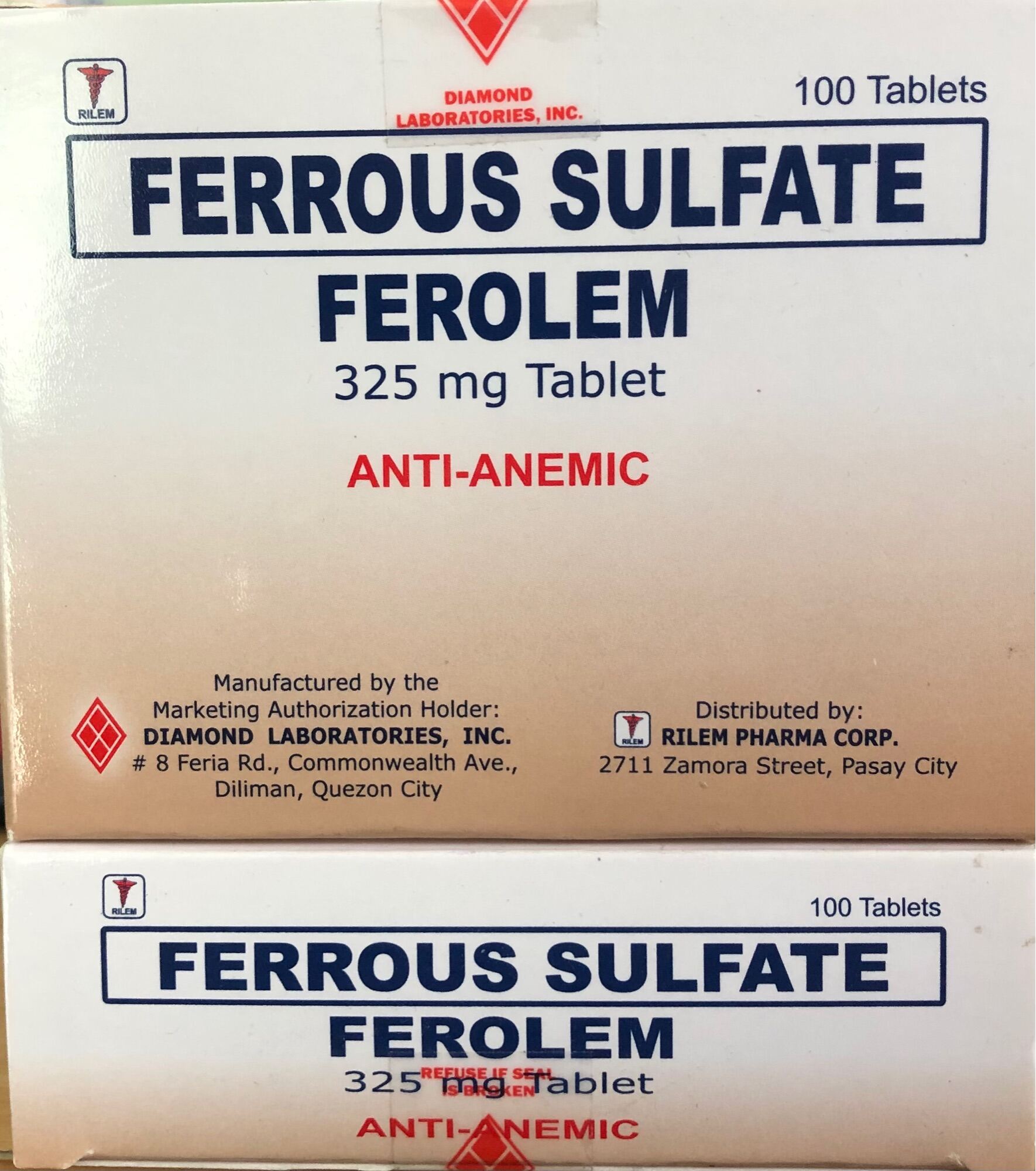 Ferolem Anti-Anemic 100Tablets/box | Lazada PH