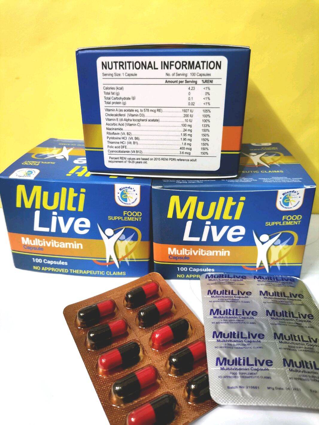 Multilive Multivitamins capsule 100's | Lazada PH