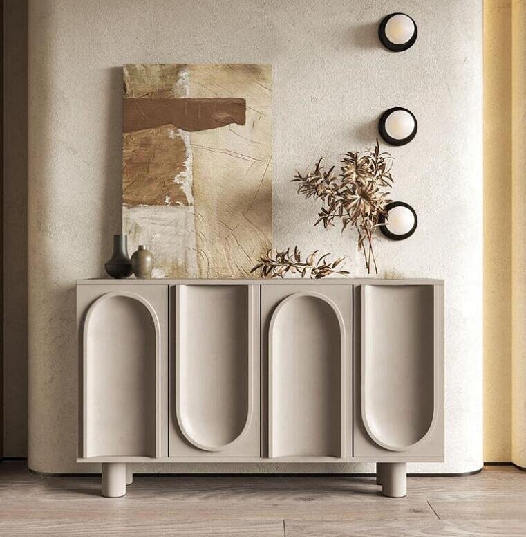 French Style Sideboard Medieval Style Entrance Cabinet Arched Door Side ...