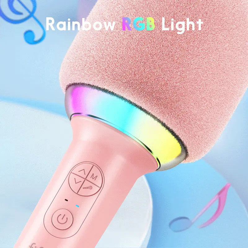 【Local Stock】Wireless Bluetooth Microphone L8 Wireless LED Colorful ...