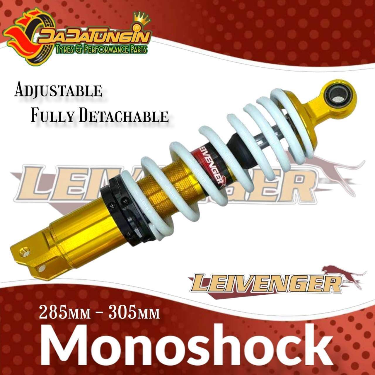 LEIVENGER Mono Shock Adjustable Height and Rebound 285mm to 305mm ...