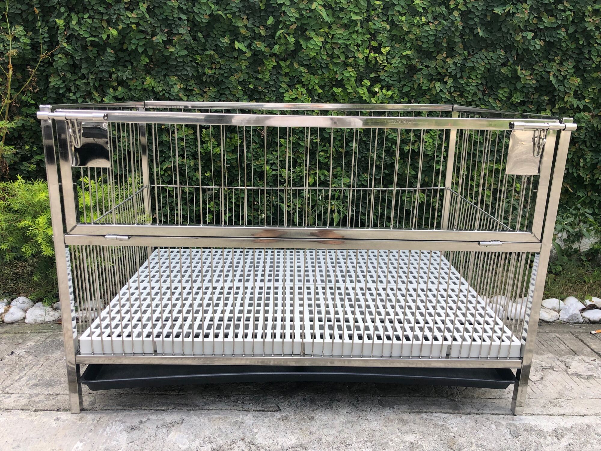 2x3x2ft Crib Type High Quality Stainless with Poop tray and matting ...