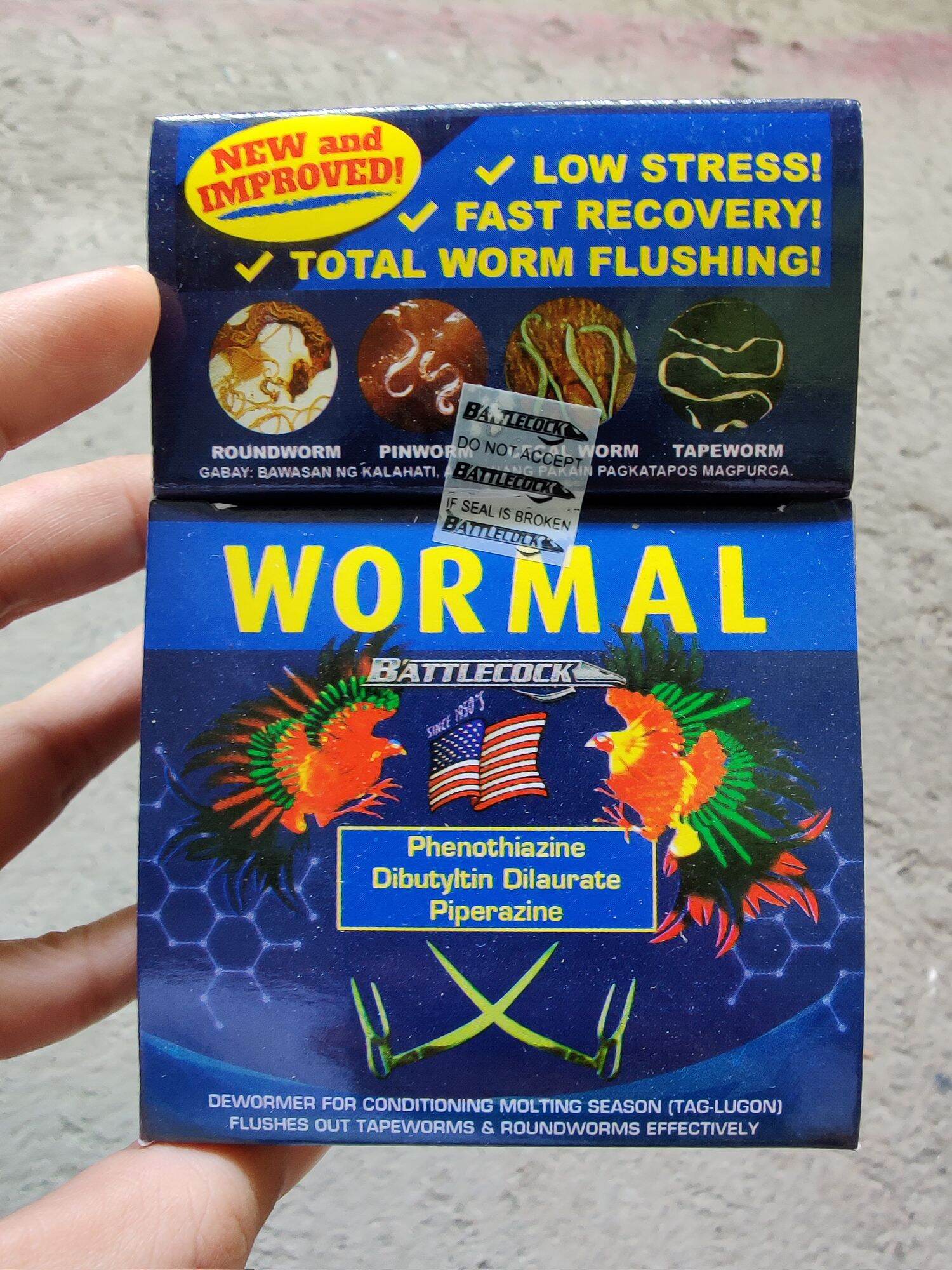 WORMAL DEWORMER (NEW AND IMPROVED FORMULA) - 10 tablets - BATTLECOCK ...