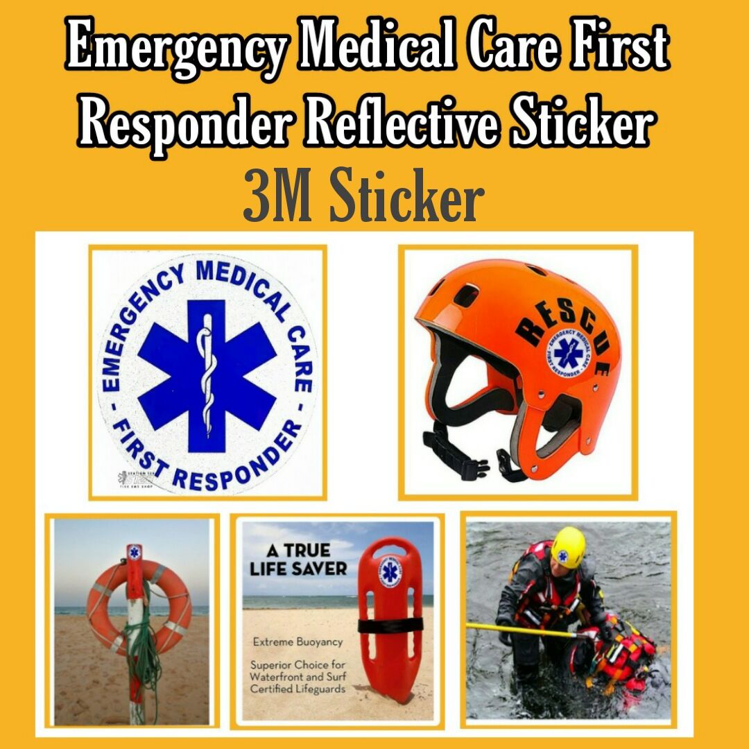 Emergency Mesical Care First Responder Reflective Sticker | Lazada PH