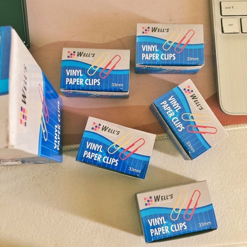 Colorful Vinyl Paper Clips | Small and Large | Well’s Paper clips 33mm ...