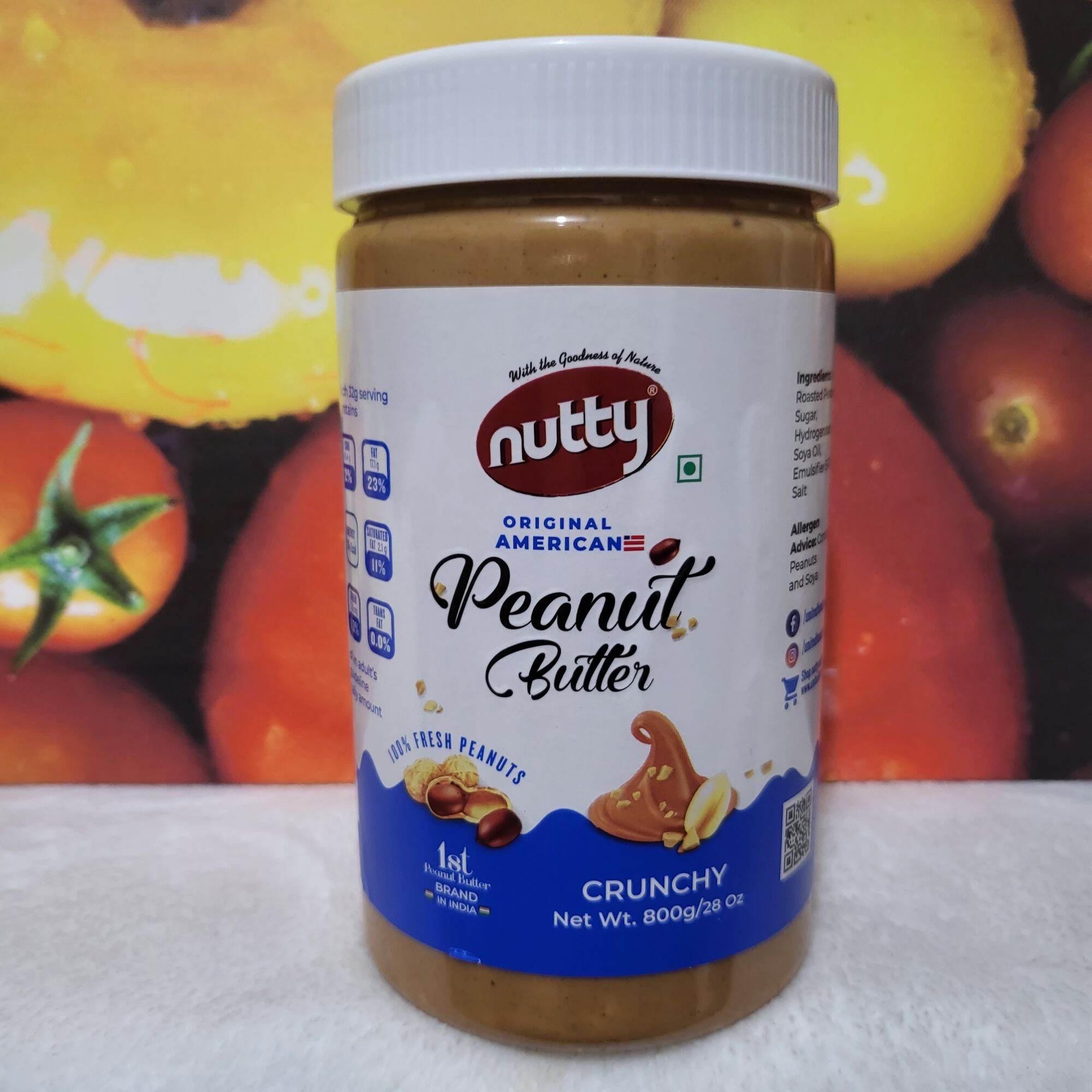 Nutty Original American Peanut Butter GLUTEN-FREE Creamy/Crunchy 800g ...