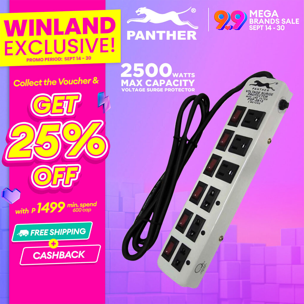 PANTHER by Winland Extension Cord Cable Wire with Surge Protector 6 ...
