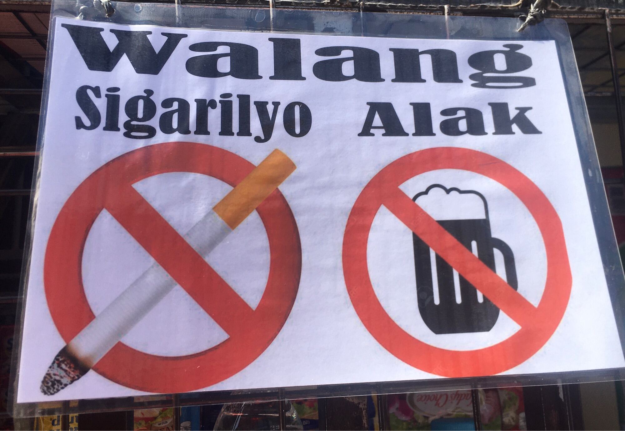 Laminated restricted products walang sigarilyo at alak | Lazada PH