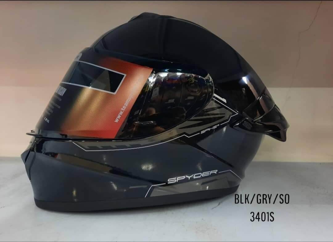 SPYDER Spike 2 v.2 PD Fullface Helmet w/ Free Clear Visor and Spoiler ...