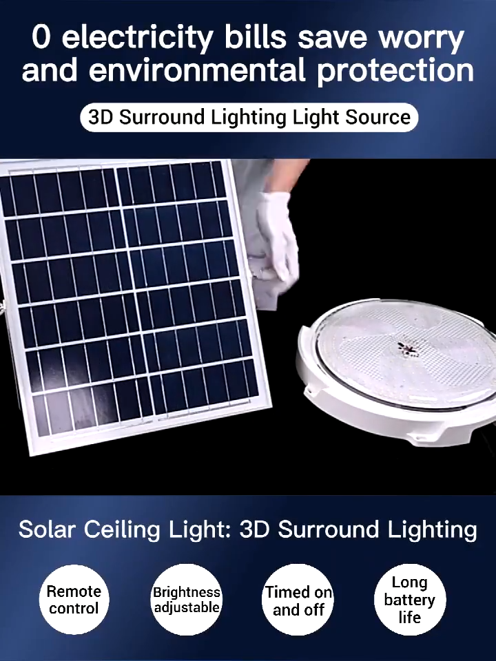 【Warranty】Muzz Solar Lights inside the house solar ceiling light with ...