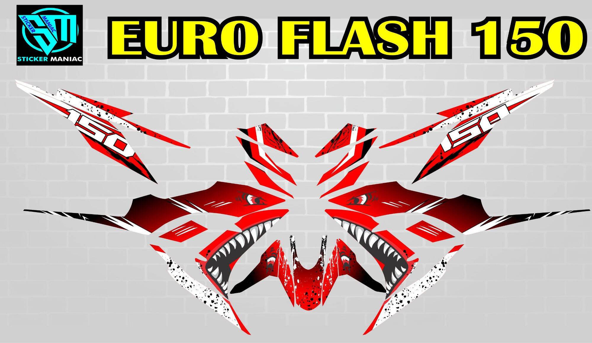 Euro flash 150, Viperman 150 full body decals | Lazada PH