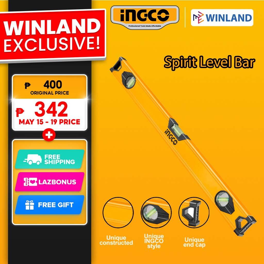 Ingco by Winland Spirit Bar Level 100cm HSL18100 Level Bar ING-HT | Lazada PH