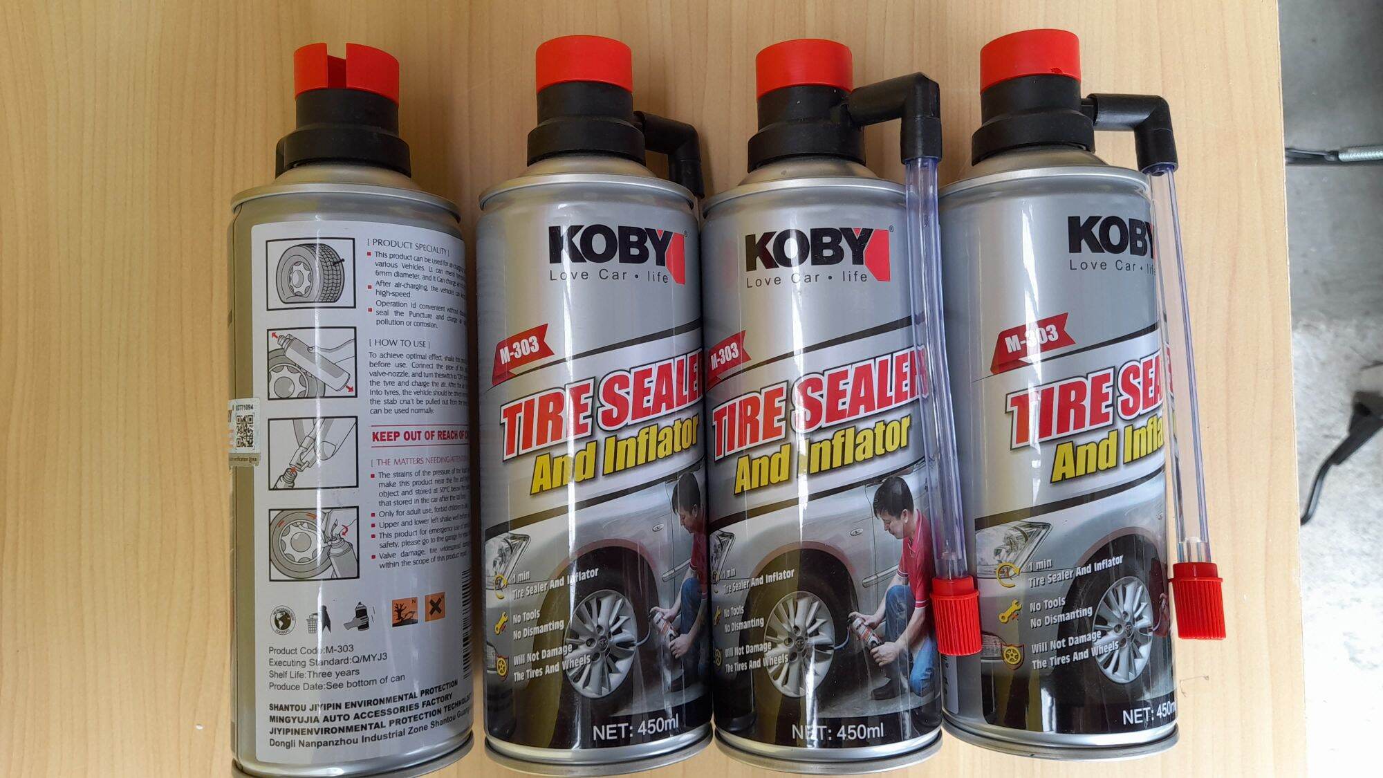 Koby Tire Sealer and Inflator 450ml | Lazada PH