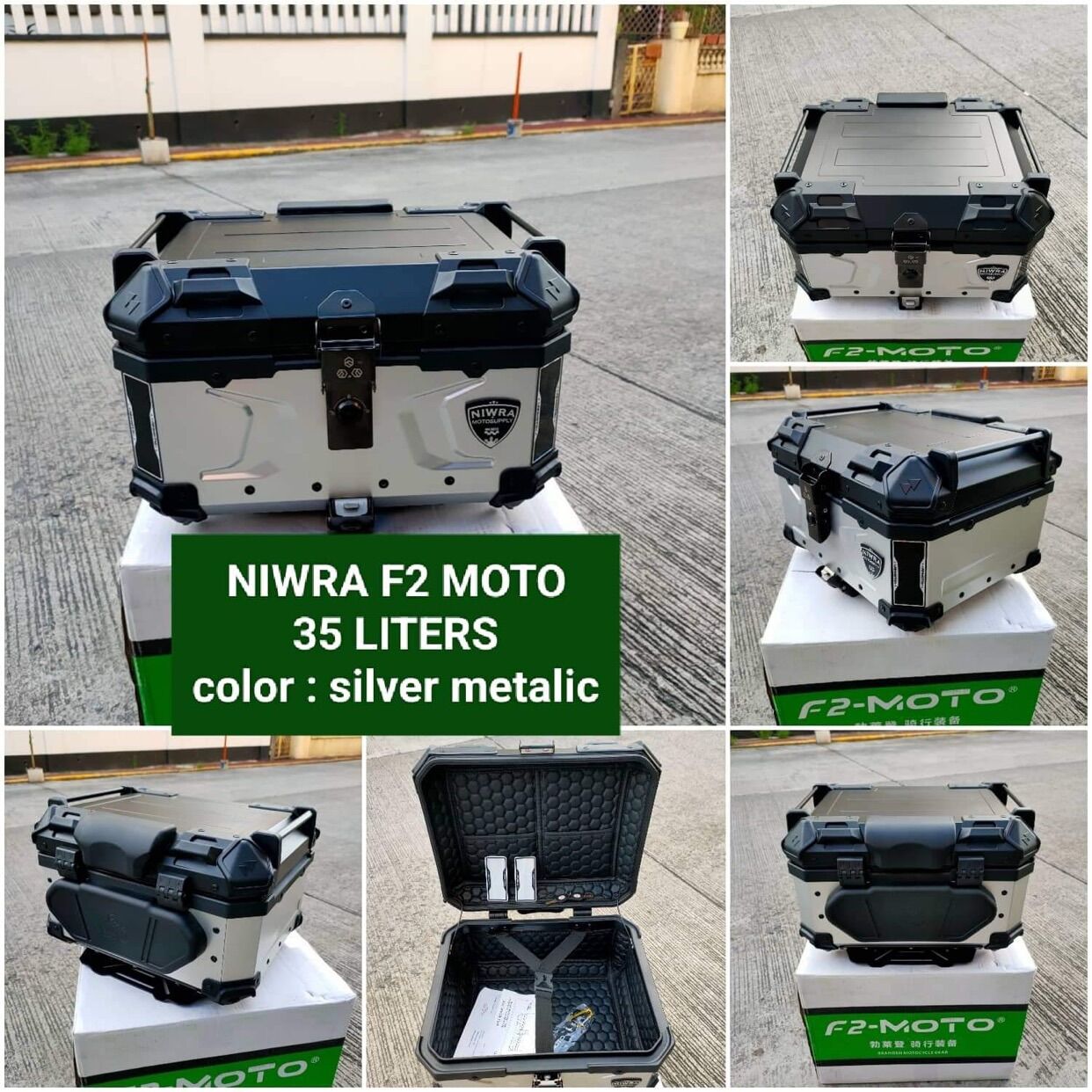 NIWRA F2 MOTO 35LITERS ALLOY TOPBOX | Lazada PH