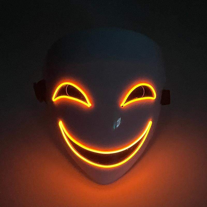 Glowing Black Bullet Leech Shadow Mask Full Face Funny Face Clown ...